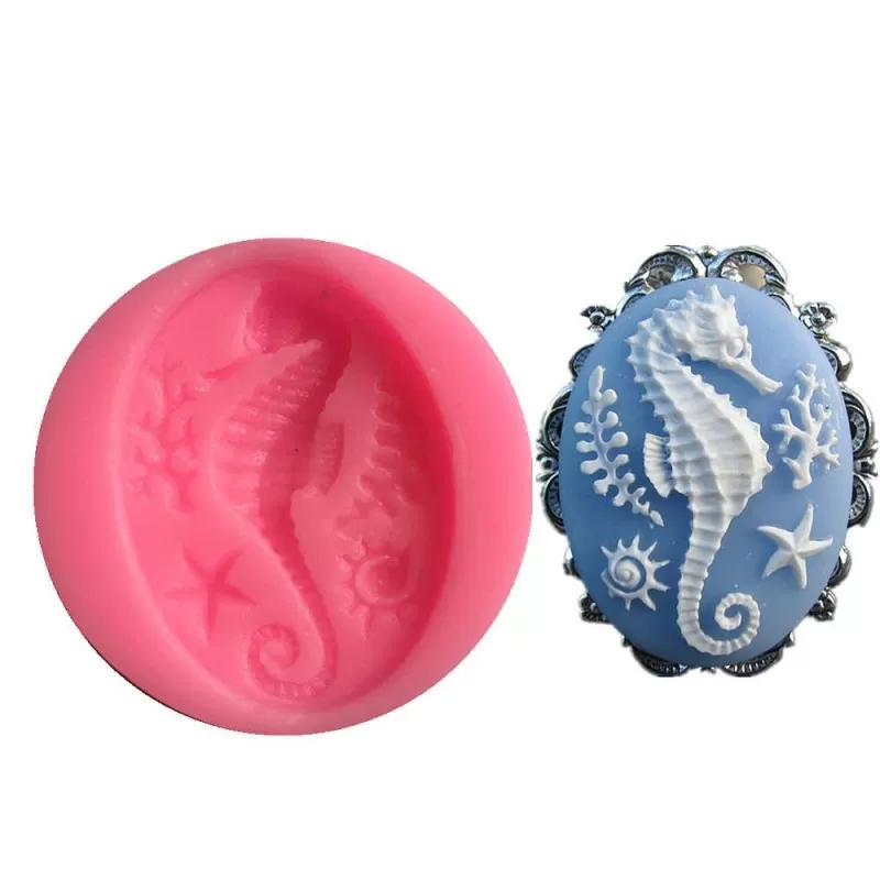 Matriță din silicon moale cu modele căluț de mare
